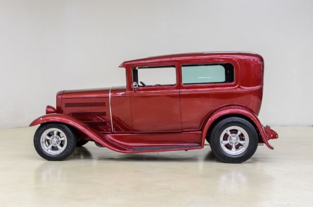 1930 Ford A 6661 Miles Firethorn Red Coupe 350 ci 4 spd auto for sale